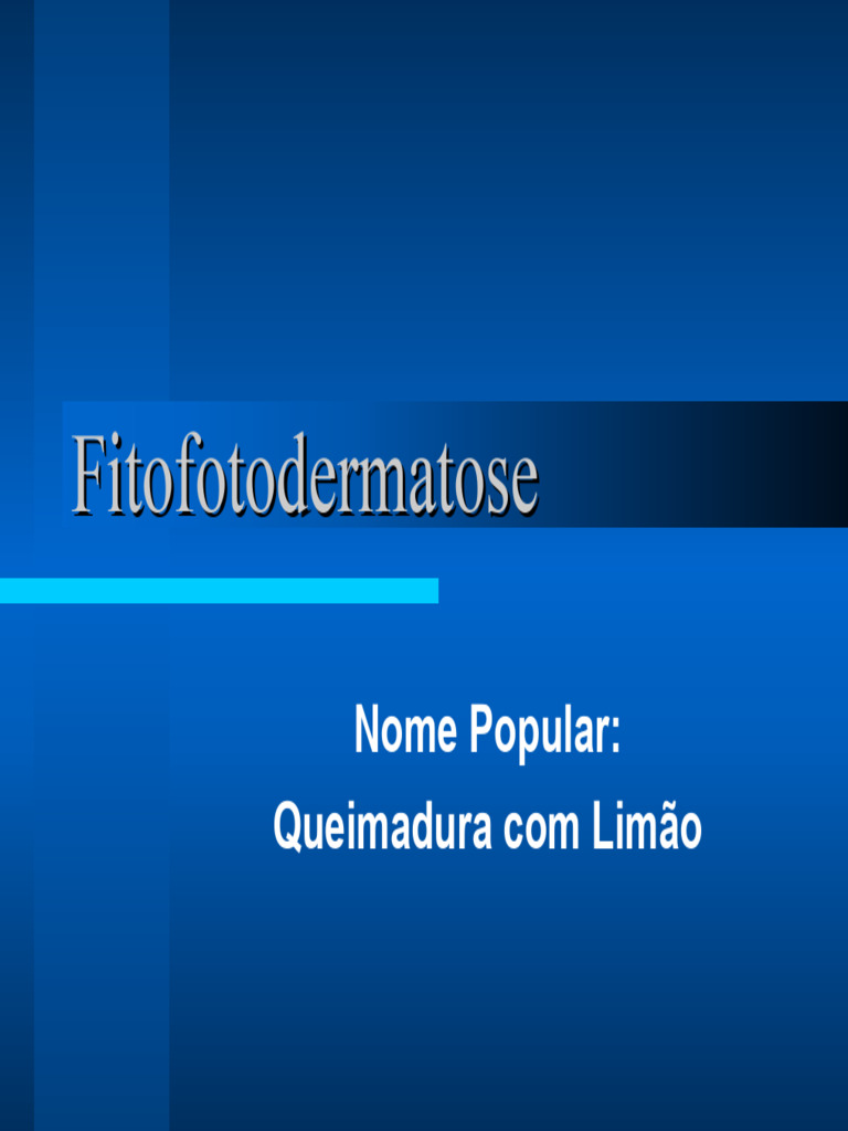 Fitofotodermatose | PDF
