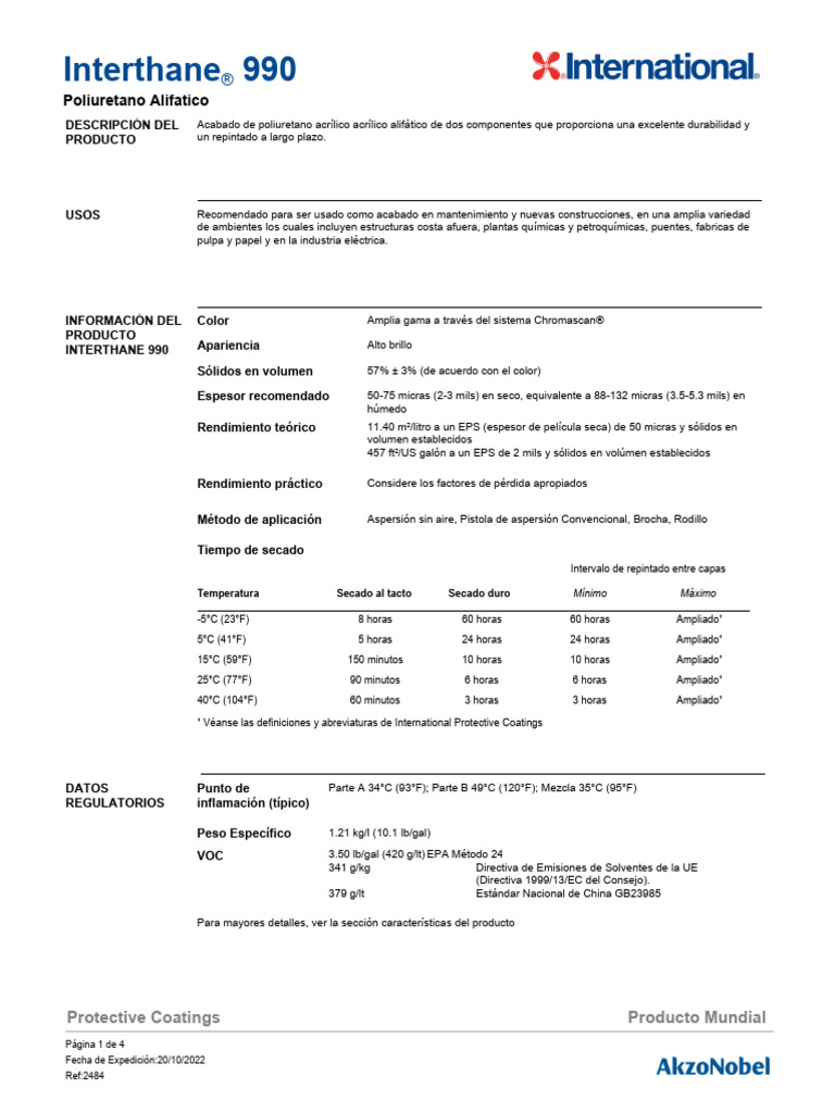 INTERTHANE 990 SPANISH | PDF