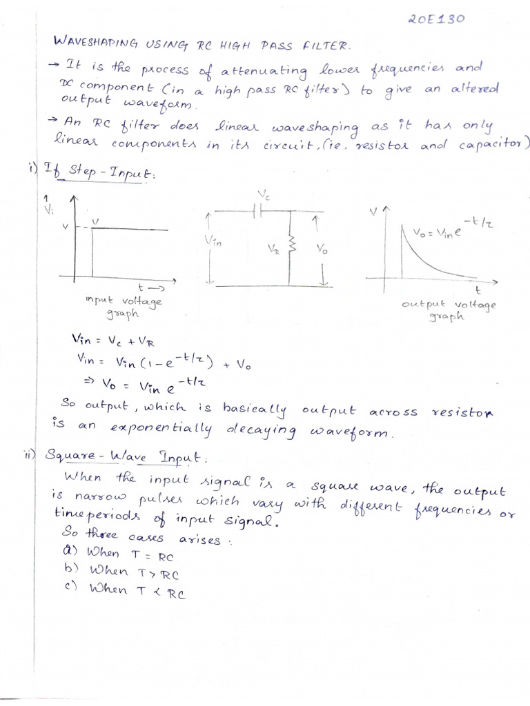Square Wave, Step Wave Input | PDF