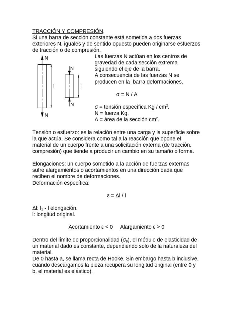 Traccion y Compresion | PDF