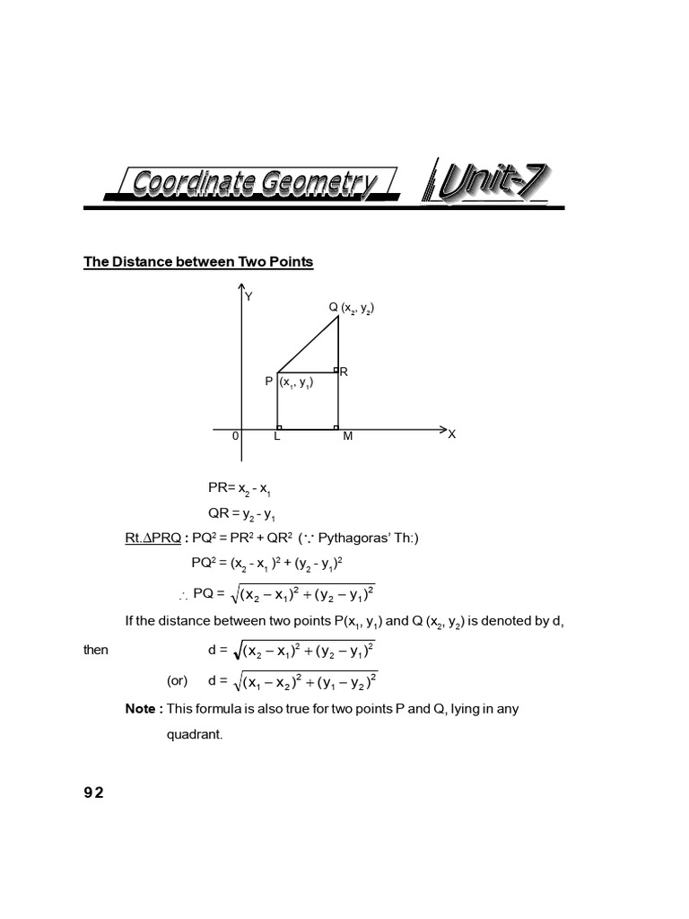 Distance and Midpoint Formulas Explained | PDF | Slope | Geometric Shapes