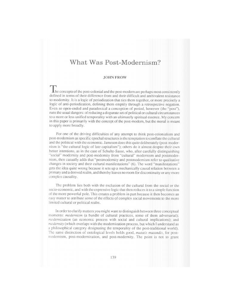 What Was Postmodernism | PDF