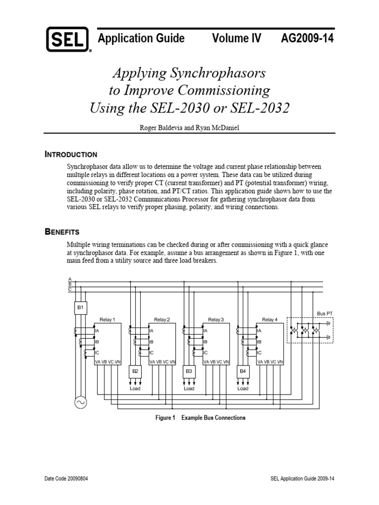 Applying Synchrophasors to Improve Commissioning Using the SEL-2030 or ...