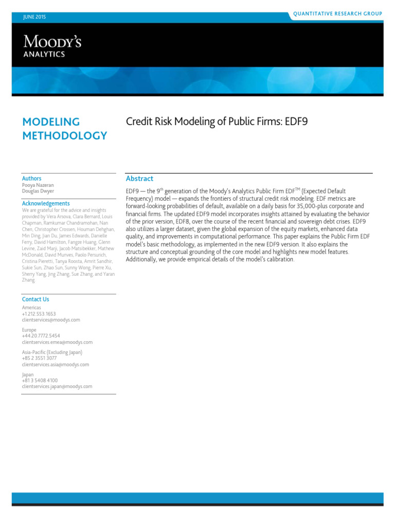2012 28 06 Public EDF Methodology | PDF