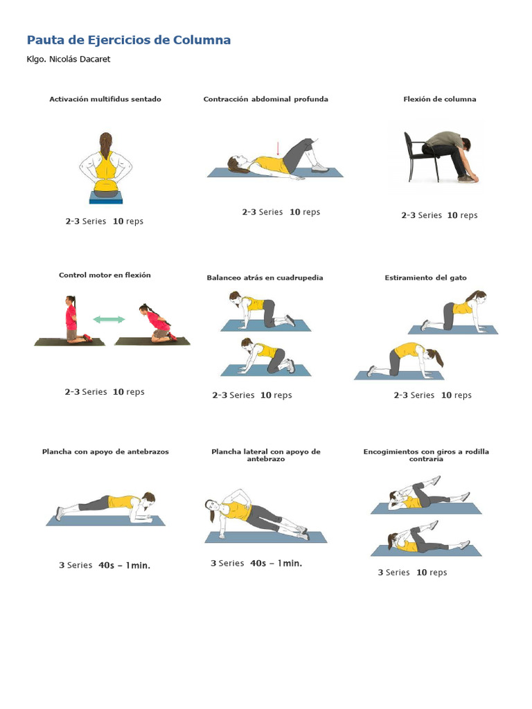 Pauto de Ejercicios CL | PDF