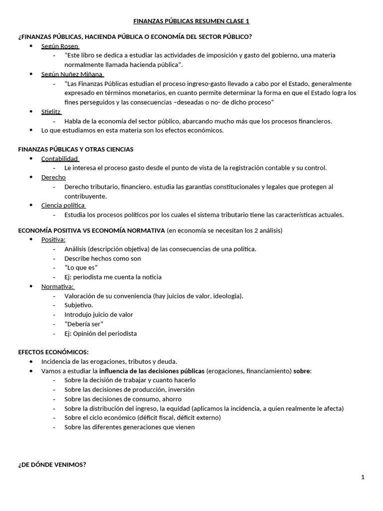 Resumen CLASE 1 | PDF