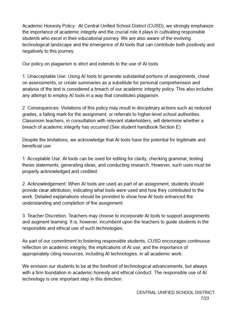 5-Academic Honesty Policy | PDF | Plagiarism | Academic Integrity