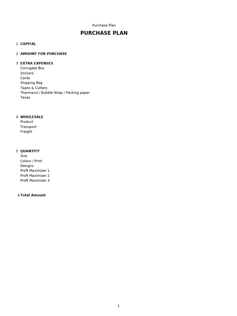 Purchase Plan - Pritika.co | PDF