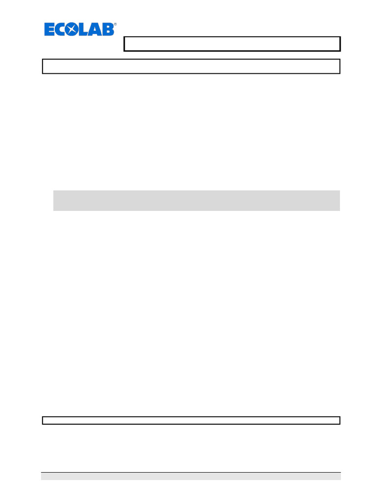 Fiche de Données de Sécurité - Ecolab COSA CIP 92 | PDF