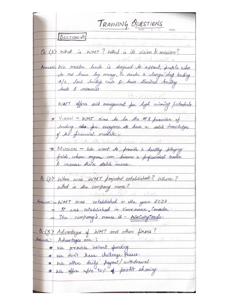 Training Notes. | PDF