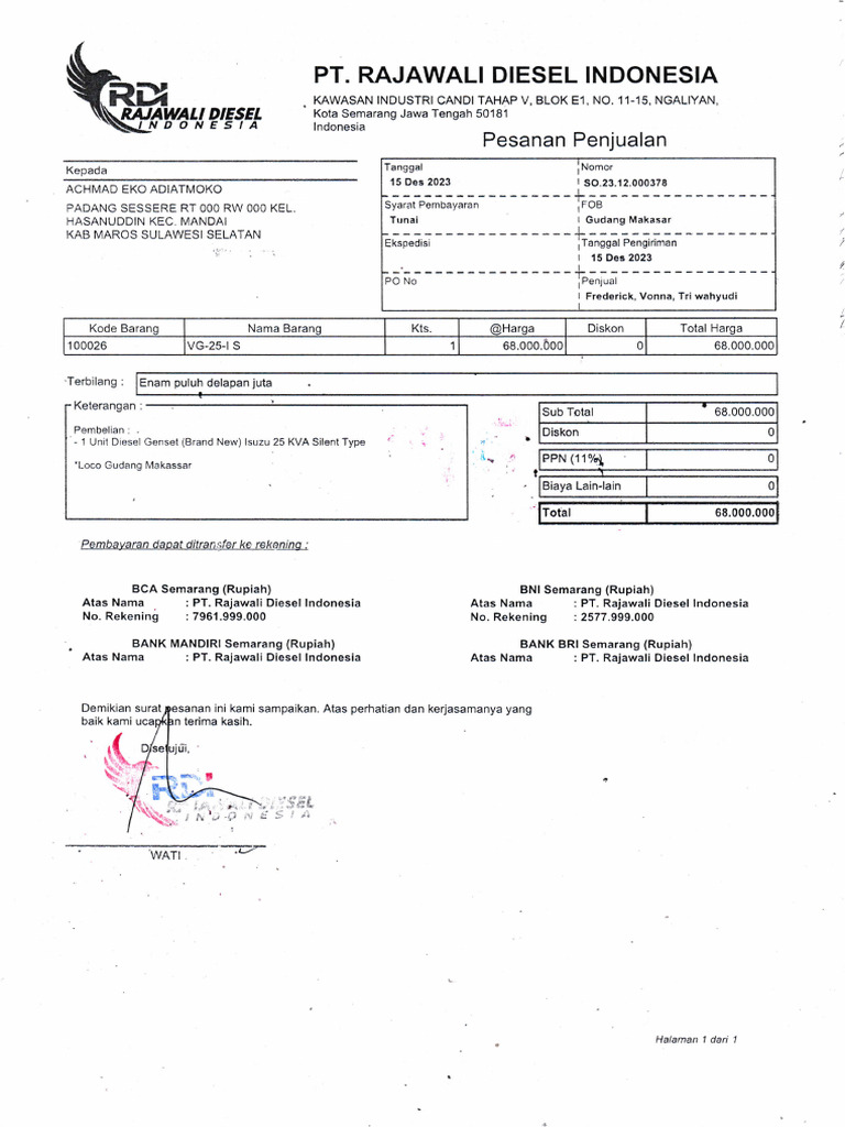 DP BP Achmad Eko Adiatmoko | PDF