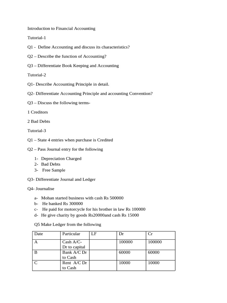 Introduction To Financial Accounting | PDF