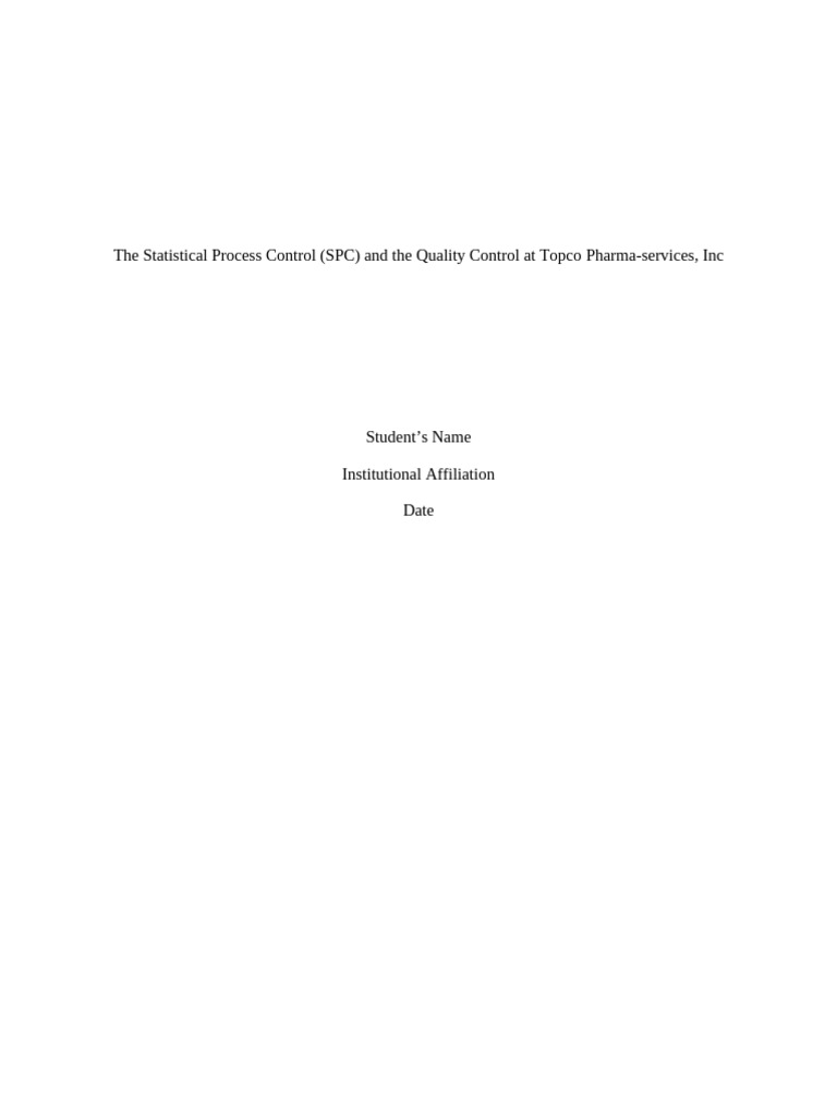 The Statistical Process Control | PDF