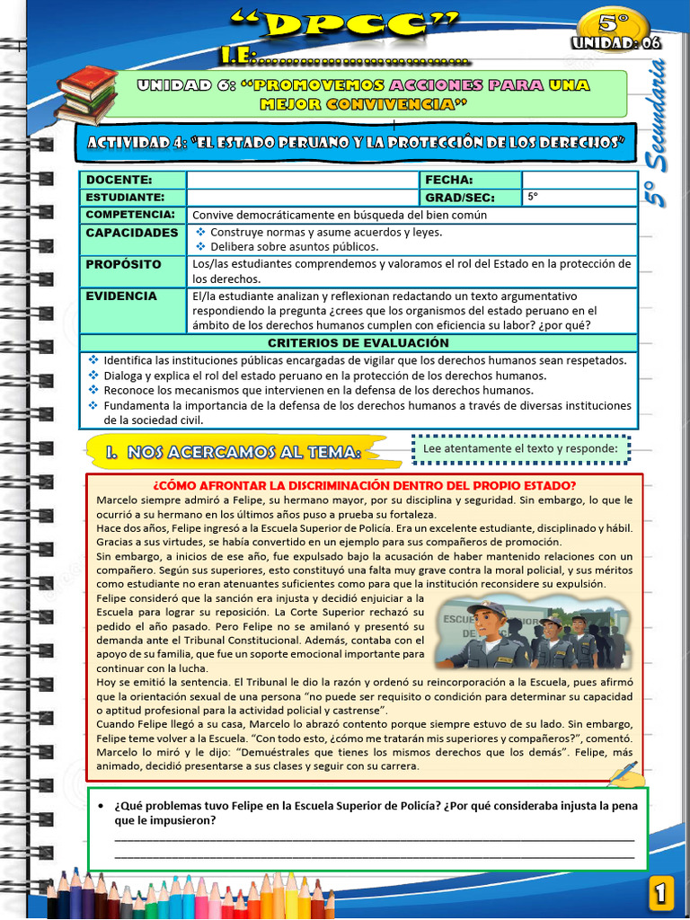 5° DPCC - Actv.04-Unid.6 2023 | PDF