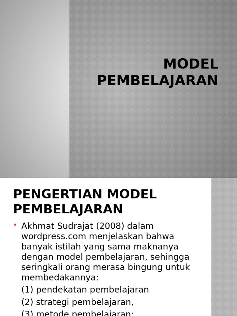 Model Pembelajaran | PDF