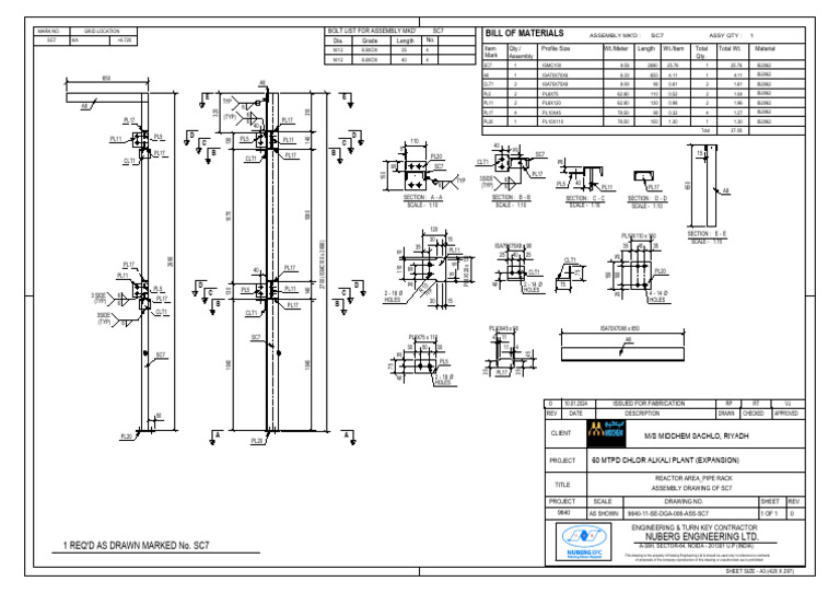 Chlor Alkali Plant Assembly Drawing SC7 | PDF