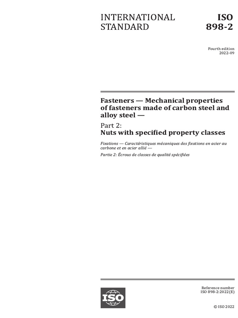 Iso 898-2-2022 | PDF
