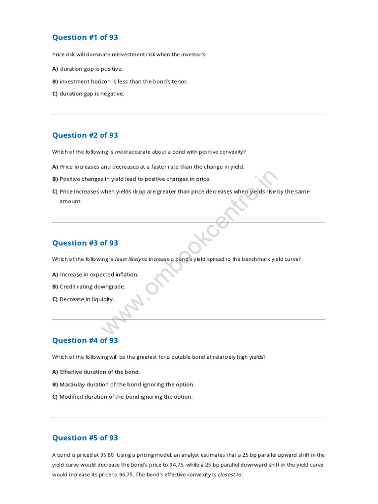 Reading 54 Understanding Fixed-Income Risk and Return | PDF