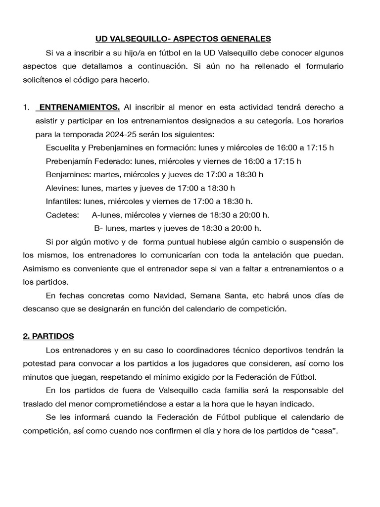 Aspectos Generales UD Valsequillo | PDF