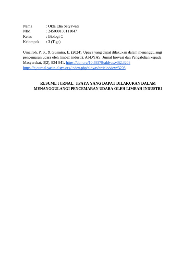 Resume Okta Elia | PDF