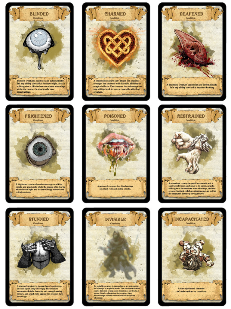 Condition Cards Sheet 2 | PDF