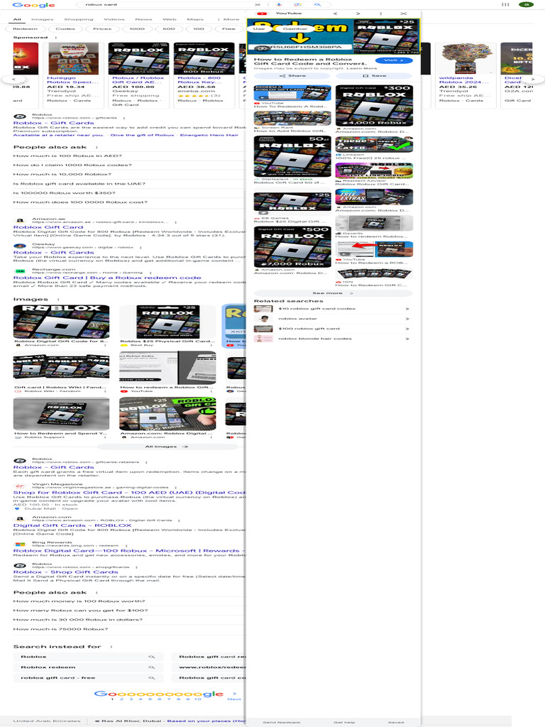 Robux Card - Google Search | PDF