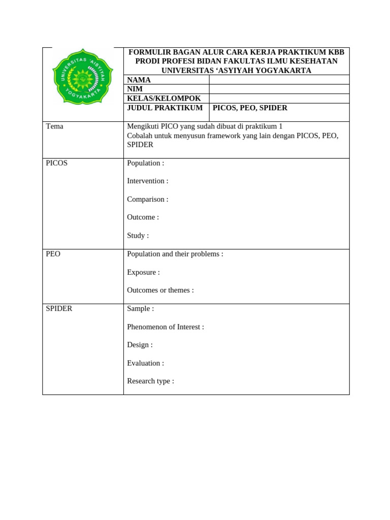 Worksheet Picos Peo Spider | PDF