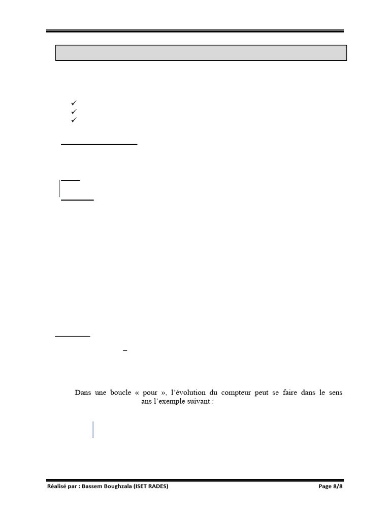 Chapitre 4 - Les Instructions Itératives | PDF