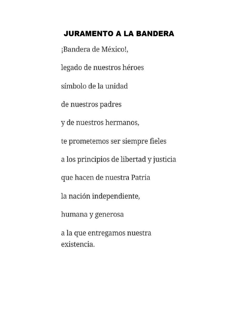 Juramento A La Bandera | PDF