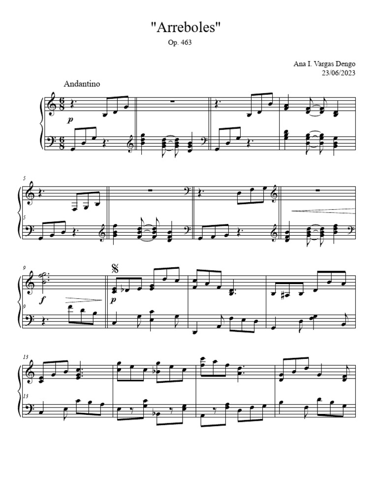 Arreboles | PDF | Formas musicales | Composiciones Musicales
