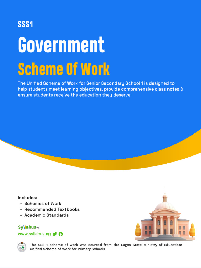 SS1 Government Scheme of Work Overview | PDF | Citizenship | Politics