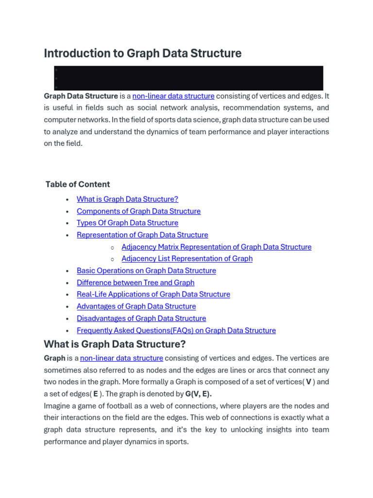 Graph Data Structure | PDF