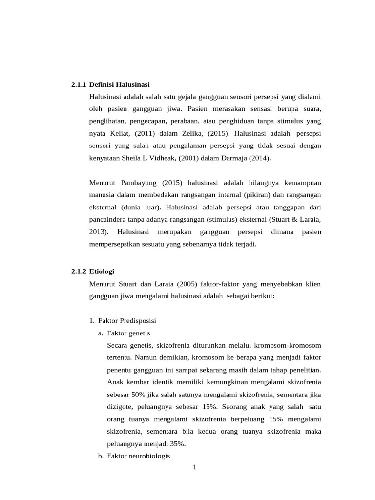 Contoh Asuhan Keperawatan Halusinasi Pendengaran | PDF