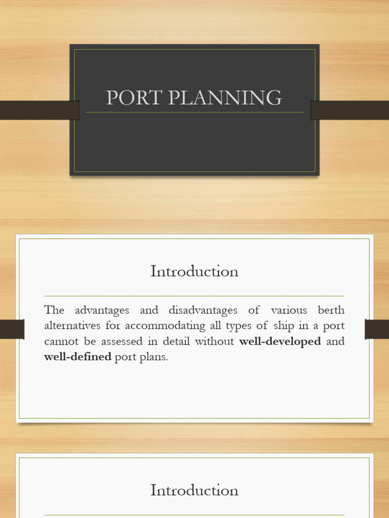 LECTURE 4 Port Planning Procedure | PDF | Port | Business