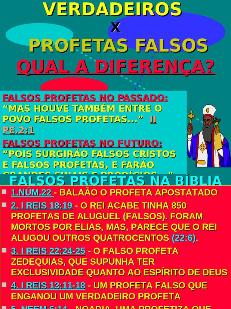 Falsos Profetas na Bíblia: Identificação e Testes | PDF | Profeta | Jesus