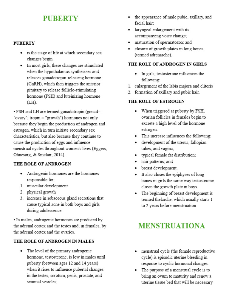 Nursing Notes | PDF | Menstrual Cycle | Wellness