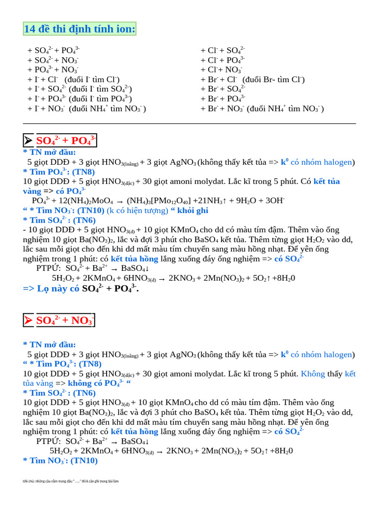 Bài 6 Thi TH Hóa Đ I Cương Vô Cơ | PDF