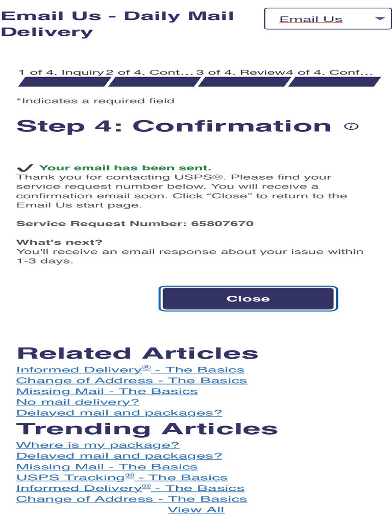 Email Us Daily Mail Delivery Inquiry | PDF