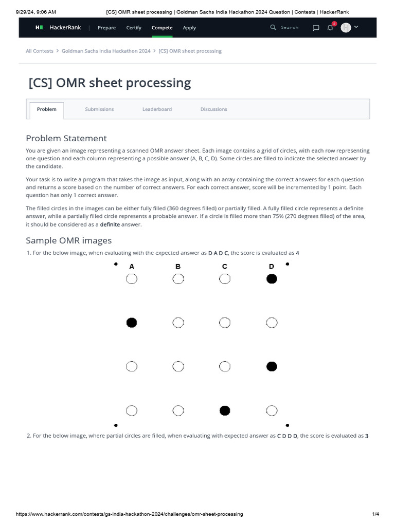 OMR Sheet Processing | PDF | Computing | Computer Programming