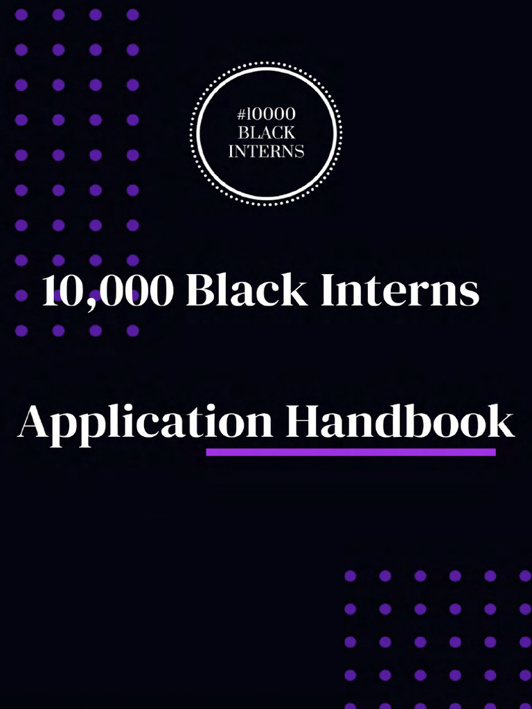 Black Interns Application Handbook-Compressed | PDF