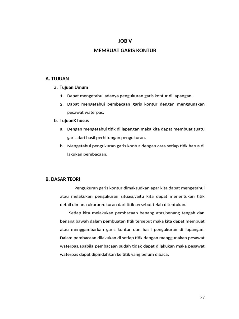 JOB 5 Kontur Pai | PDF