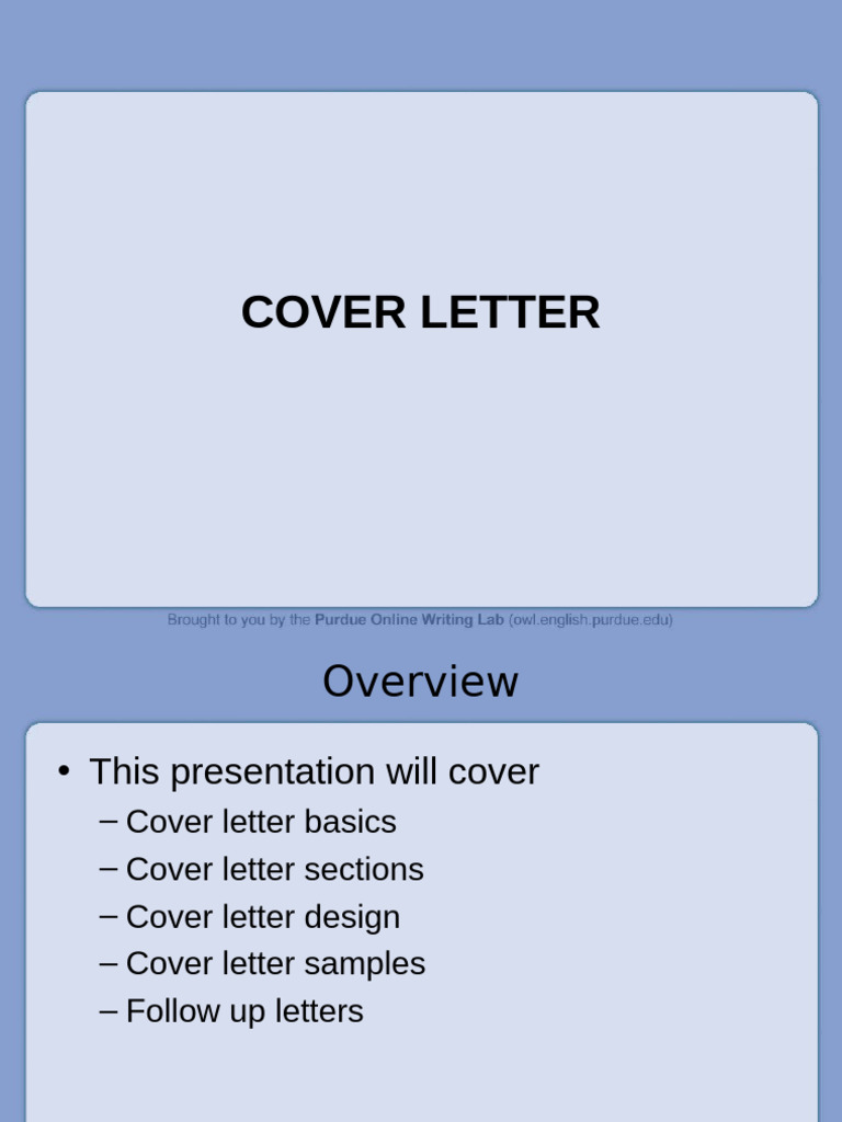 Cover Letter | PDF