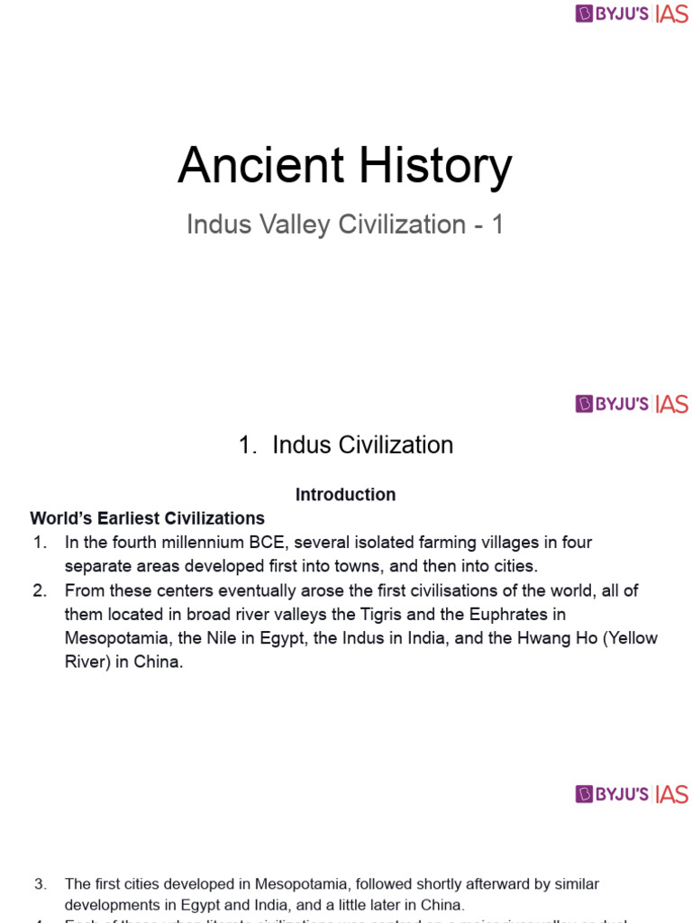 Overview of Indus Valley Civilization | PDF