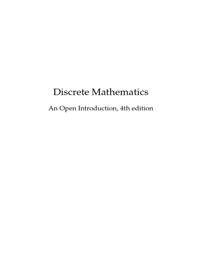 Discrete Mathematics - An Open Introduction, 4th Edition (Oscar Levin) (Z-Library) | PDF