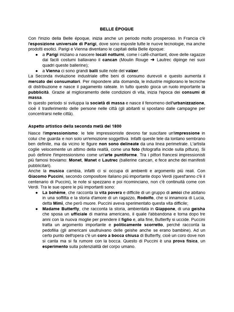 Belle Époque | PDF