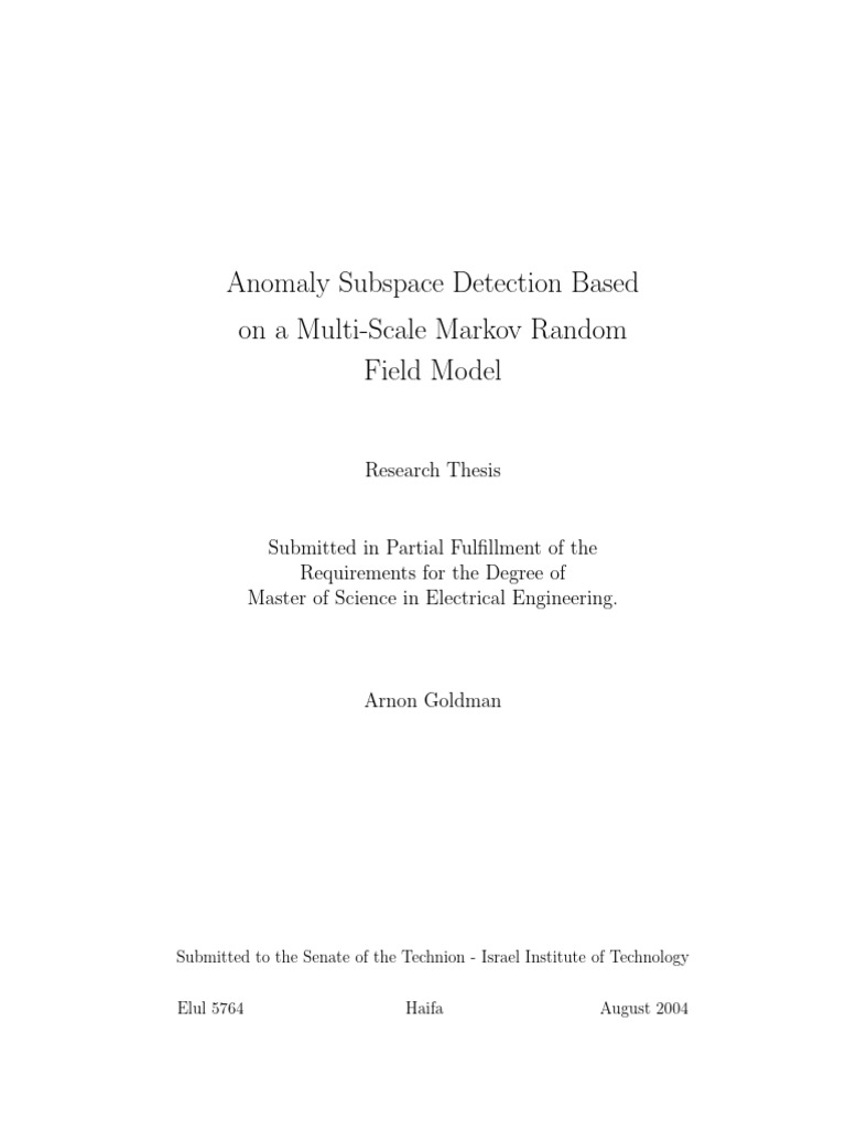 Arnon Goldman MSC 2004 | PDF