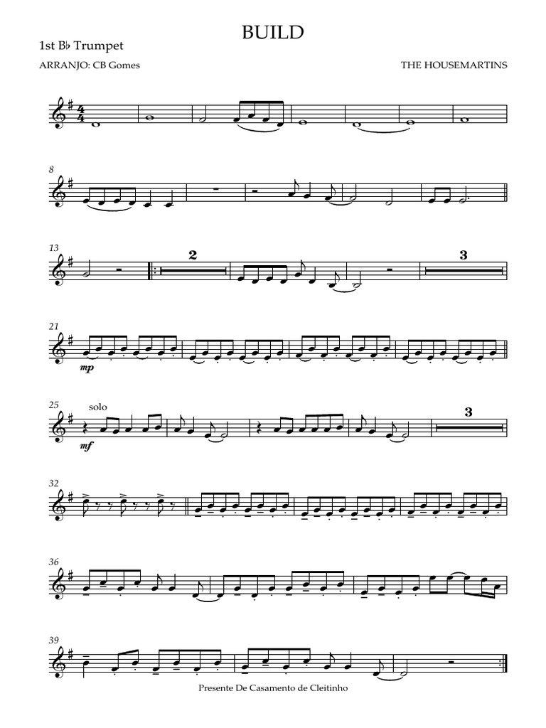 BUILD - 1st BB Trumpet | PDF