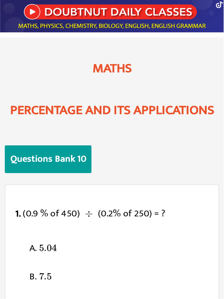 Books Doubtnut Question Bank | PDF