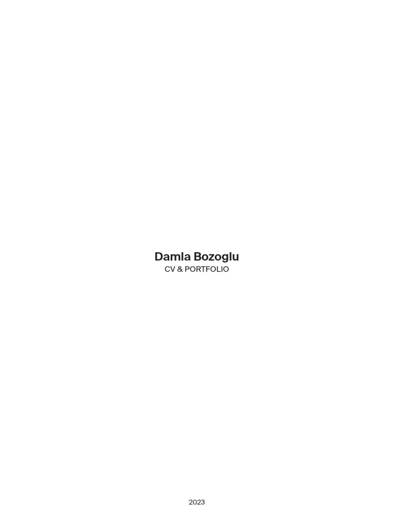 Damla Bozoglu Portfolio | PDF | Marketing | Mass Media