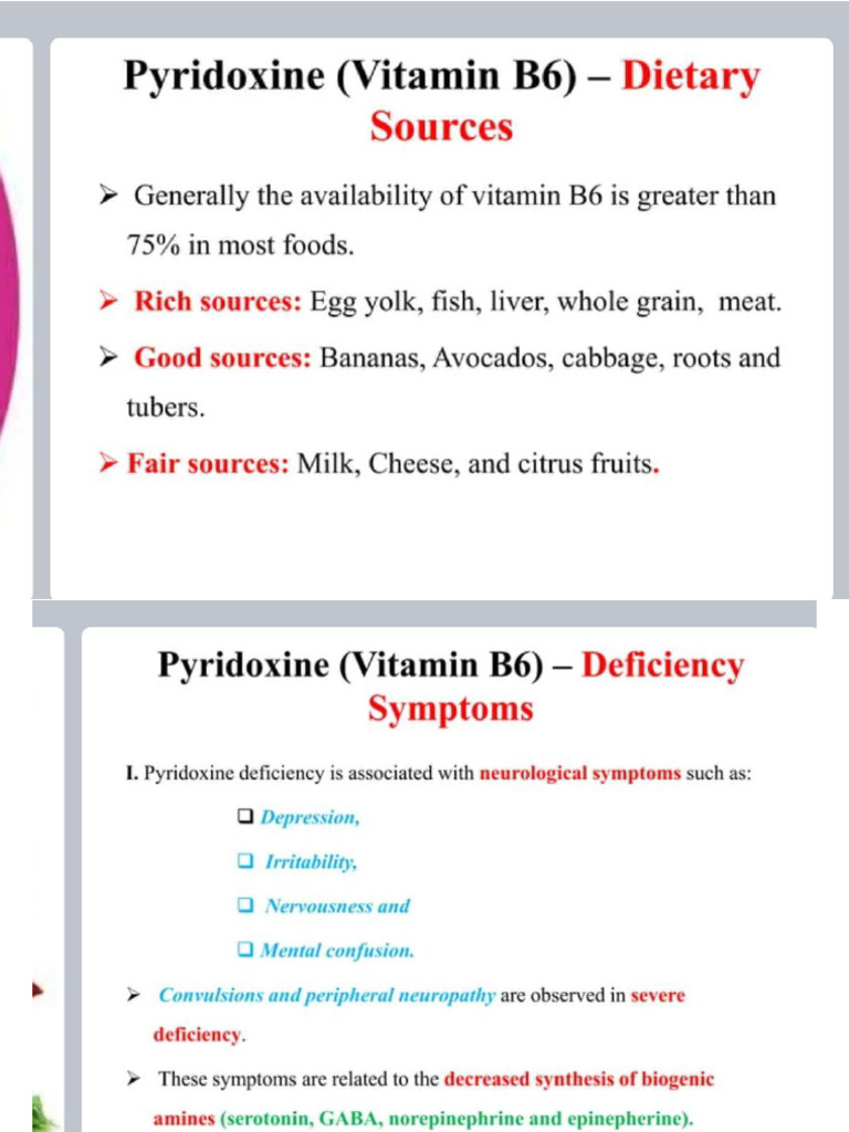 vit b6 and b9 deficiency | PDF